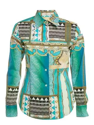 Etro Paisley-print Cotton Shirt - Blue