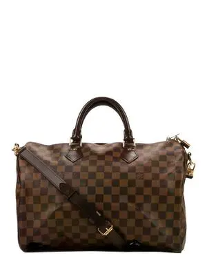 LOUIS VUITTON Damier Ebène Speedy Travel Bag - Brown