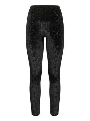 Gucci Crystal-embellished Leggings - Black