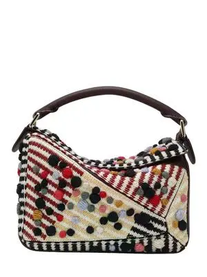 Loewe Small Puzzle Striped Tote Bag - Neutrals