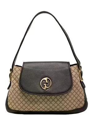 Gucci 2000-2015 Diamante Canvas 1973 Shoulder Bag - Brown