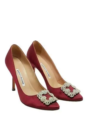 Manolo Blahnik Hangisi Heeled Pumps - Red