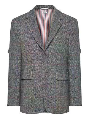 Thom Browne Hunting Tweed Blazer - Grey