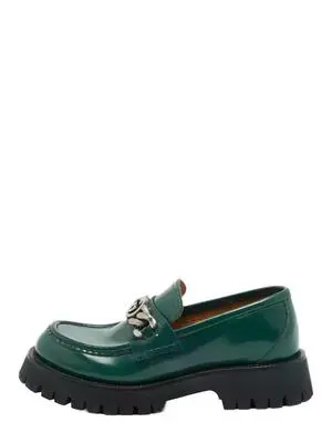 Gucci Interlocking G Leather Loafers - Green