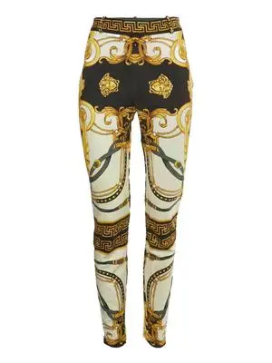 Versace Barocco-print Trousers - White