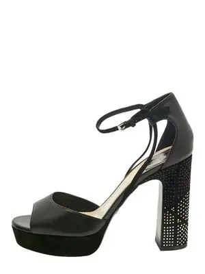 Dior Rainbow Stellar Block-heel Sandals - Black