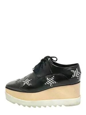 Stella McCartney Elyse Star Platform Derby Shoes - Black