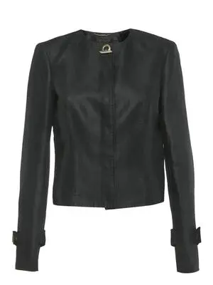 Versace Button-up Tailored Jacket - Black