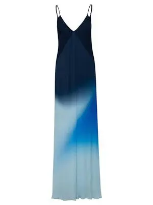 BAOBAB Plissé Ombré Maxi Dress - Blue