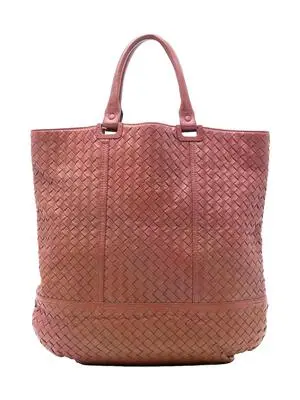 Bottega Veneta Nappa Intrecciato Tote Bag - Red
