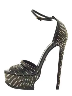 Roberto Cavalli Studded Platform Sandals - Black