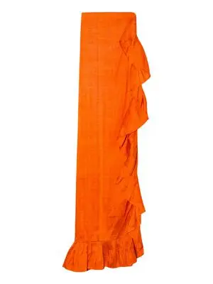 CONIGLIO PALM BEACH Silk Pareo Maxi Skirt - Orange