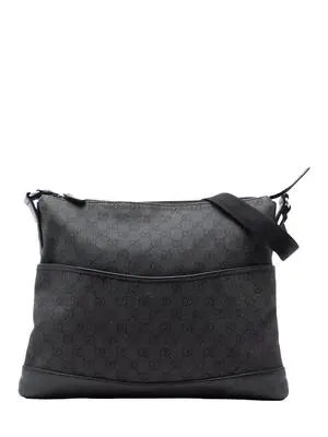 Gucci Gg Denim Crossbody Bag - Grey