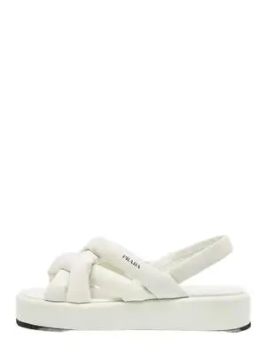 Prada Padded Platform Sandals - White