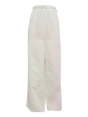 Hermès Cotton Wide Leg Trousers - White