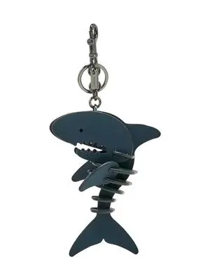 COACH® Sharky Leather Bag Charm - Blue
