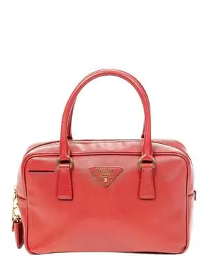 Prada Triangle-logo Tote Bag - Red