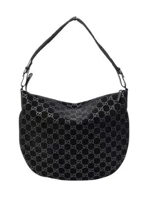 Gucci Gg Pattern Shoulder Bag - Black