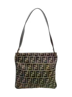 Fendi Ff-pattern Shoulder Bag - Brown