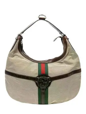 Gucci Gg-plaque Tote - Neutrals