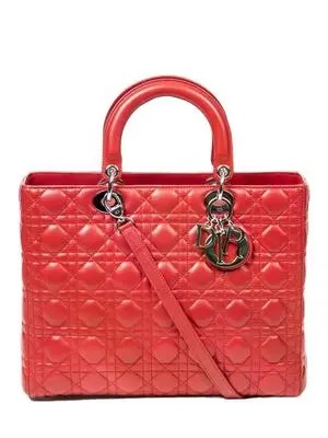 Dior Large Lady Tote Bag - Red