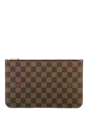 LOUIS VUITTON 2000s Damier Ebene Zip Pouch - Brown