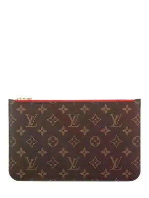 LOUIS VUITTON Monogram Zipped Pouch - Brown