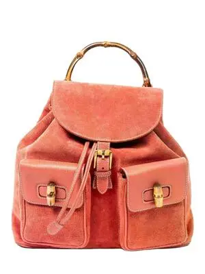 Gucci Bamboo Handle Backpack - Orange