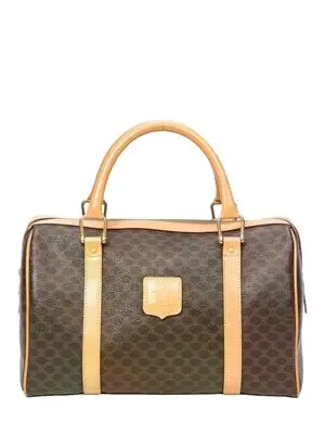 Celine Patterned Boston Tote Bag - Brown