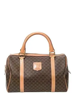 Celine Small Patterned Boston Tote Bag - Brown