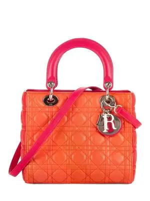 Dior 2000 Cannage Lady Handbag - Orange