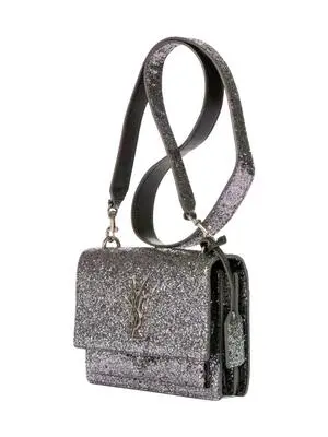 Saint Laurent 2000 Glitter Crossbody Bag - Silver