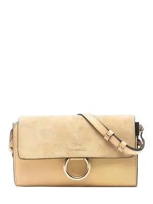 Chloé Mini Calfskin And Suede Faye Crossbody Bag - Yellow