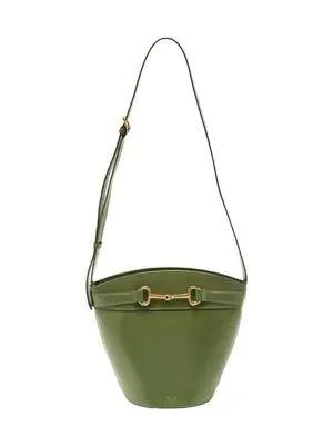 Celine 2019 Crecy Leather Bucket Bag - Green