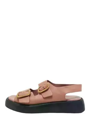 TOD'S Double-buckle Leather Sandals - Pink