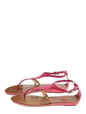 SERGIO ROSSI T-strap Flat Sandals - Pink