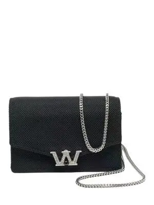 ALEXANDER WANG Mini Legacy Crystal Chain Crossbody Bag - Black