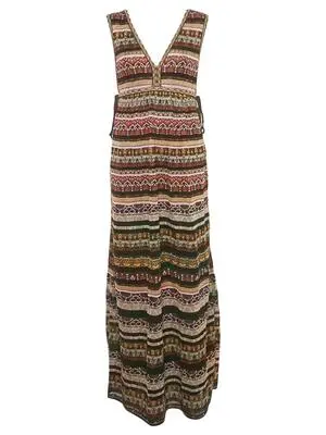 Missoni Striped Maxi Dress - Brown