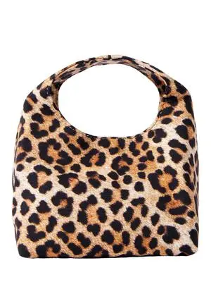 LOEFFLER RANDALL Kenzie Leopard-print Jersey Clutch - Animal Print