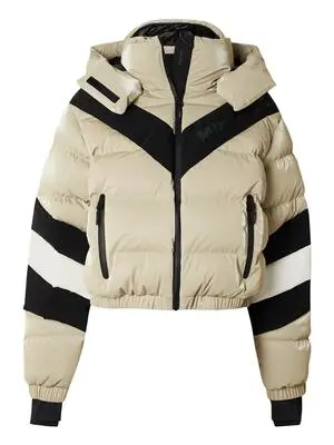 Mackage Kairi Hooded Cropped Quilted Down Ski Jacket - Brown