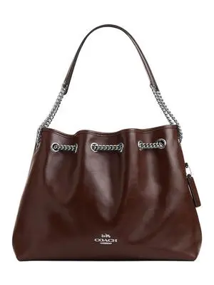 COACH OUTLET Coach Evelyn Leather Shoulder Bag - Silver/maple