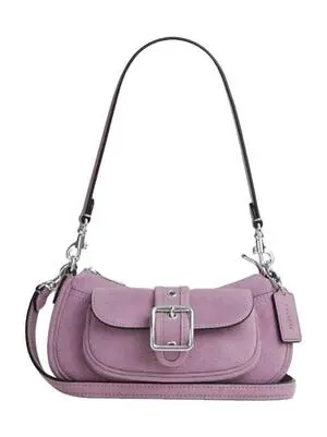 COACH® Ashton Mini Shoulder Bag - Suede/silver/light Violet