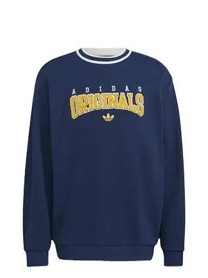 Adidas Script Crew Sweatshirt - Collegiate Navy Blue