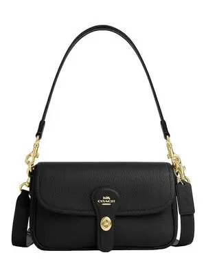 COACH® Hadley Shoulder Bag - Pebbled Leather/gold/black
