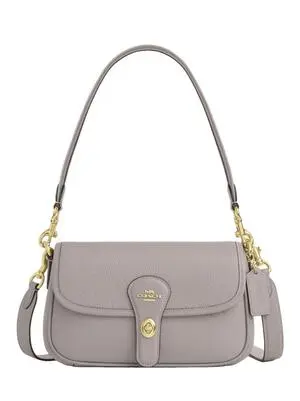 COACH® Hadley Shoulder Bag Pebbled Leather/gold/grey Birch