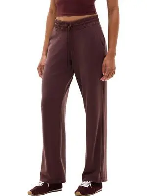 Athleta Seasoft Mid Rise Straight Pant - Garnet