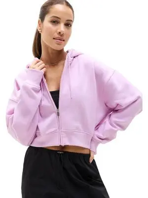 Athleta Forever Fleece Full Zip Crop - Fleur