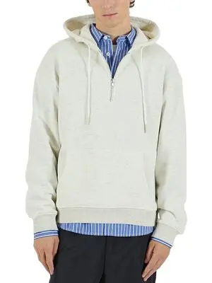 KROST Quarter Zip Fleece Hooded Sweatshirt - Bleached Sand