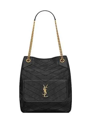 Saint Laurent Niki Small Shopping Bag - Black