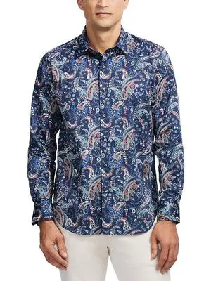 Robert Graham Chandler Printed Long Sleeve Button Front Shirt - Multi